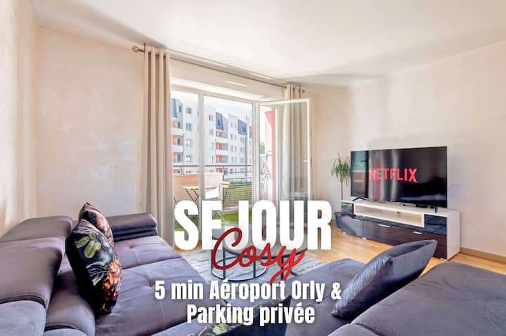 Séjour Cosy • 5 Min Aéroport Orly • Parking Privée - Villeneuve-Saint-Georges