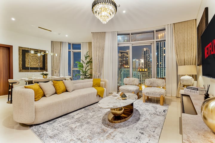 Stunning 3br With Terrace View Of The Burj Khalifa - Dubaj