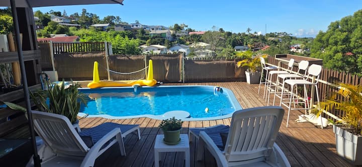 Chalet Cosy Piscine Chauffée! Et Vue Panoramique! - La Réunion