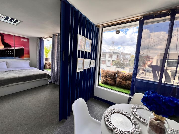 Suite Titanic/vip/4 Huésped /Céntrico/wifi/rooftop - Cuenca