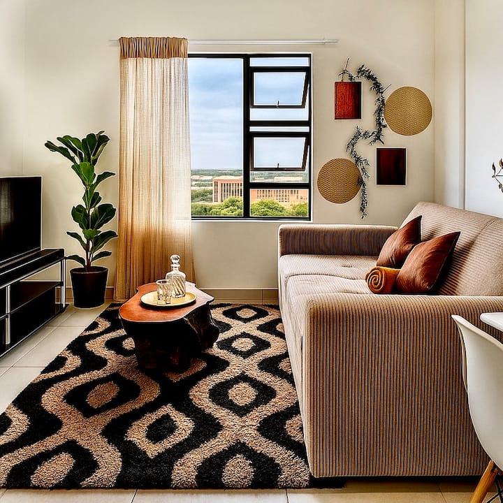 Luxury Skyline Escape With- Cozy Pool & Braai Area - Randburg