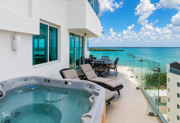 Combo #323 Tims Ocean Condos Terrace Hot Tub! - Cancún