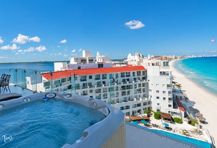 Combo #334  Tims Ocean Condos8br-lots Of Space! - 坎昆