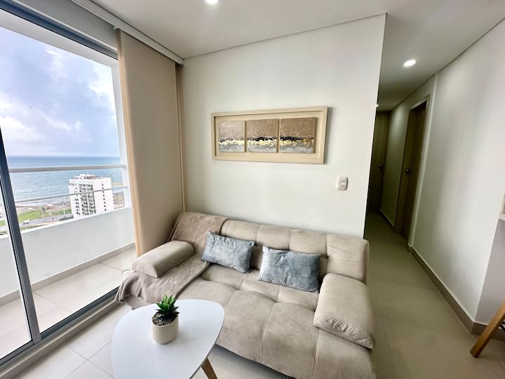 Encantador Apto Con La Mejor Vista Al Mar Piso 25 - Cartagena
