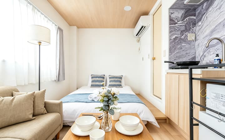 Cozy Apt. For 2ppl | 2 Stop Namba Dotonbori｜tenoji - Japan