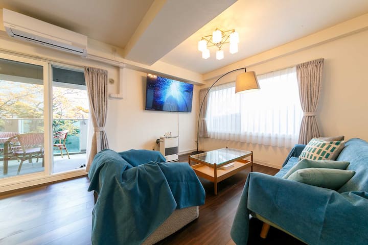 100㎡スイート/45㎡広々リビング/3br/無料p・プロジェクター/額縁のような眺め/小樽中心部 - Otaru