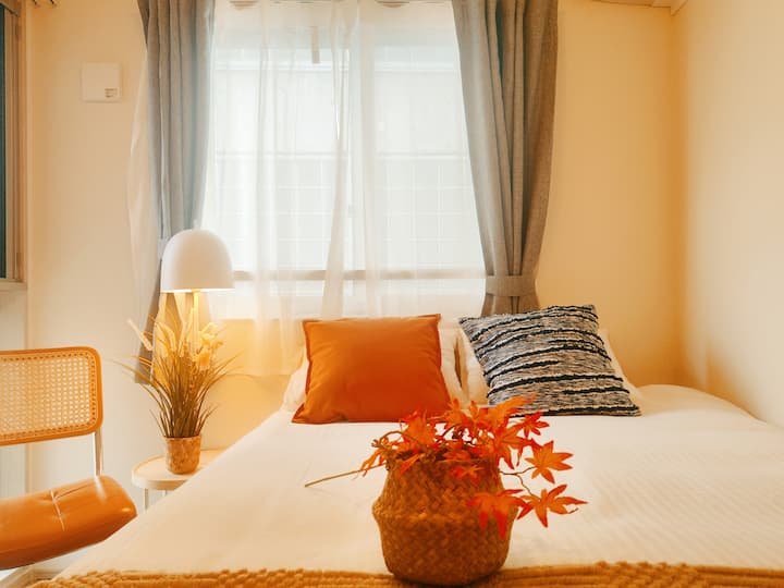 池袋6分/25年新筑电梯/直达新宿涩谷/两室一厅套房/适合4人团体/日式极简温馨公寓 - Ikebukuro