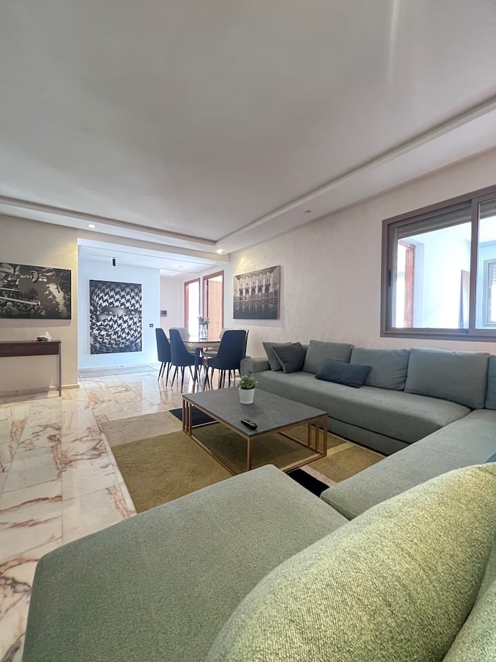 New Luxury 2bd 2 Bath Wifi 200mo/ac/terrace/garage - Rabat