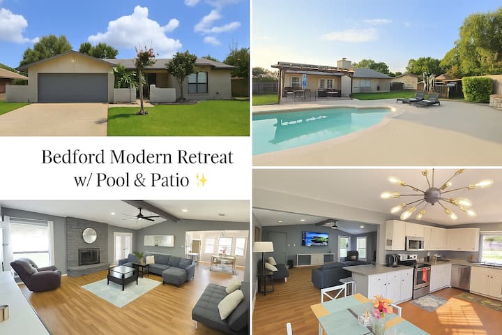 Charming Bedford Getaway, Pool, Patio & Relaxation - Bedford, TX