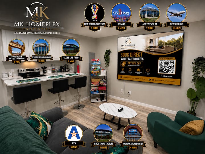 Fifaworldcup2026. Nearstadiums. Kingbed. Sleeps6 - Arlington, TX