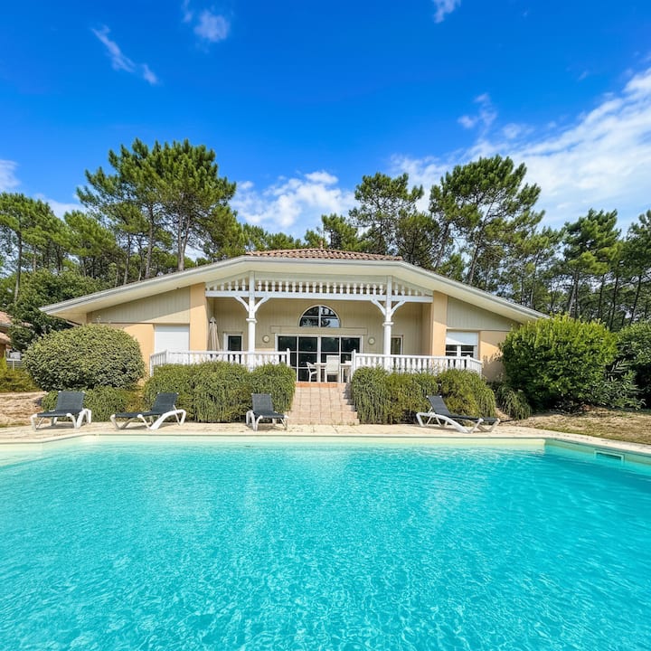 Villa 4 Ch Avec Piscine Privée - à 5min Des Plages - Lacanau