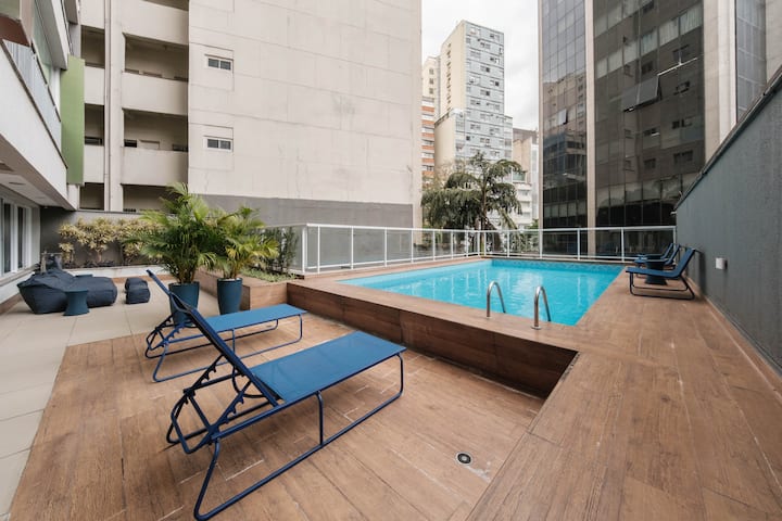 Flat Lindo Na Bela Vista| Piscina | Perto Metrô! - Liberdade