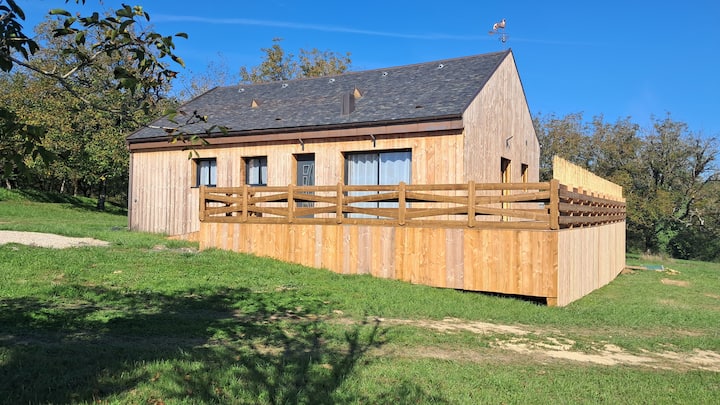 Chalet Neuf De 107m2, Piscine Hivernale Au Calme - Terrasson-Lavilledieu