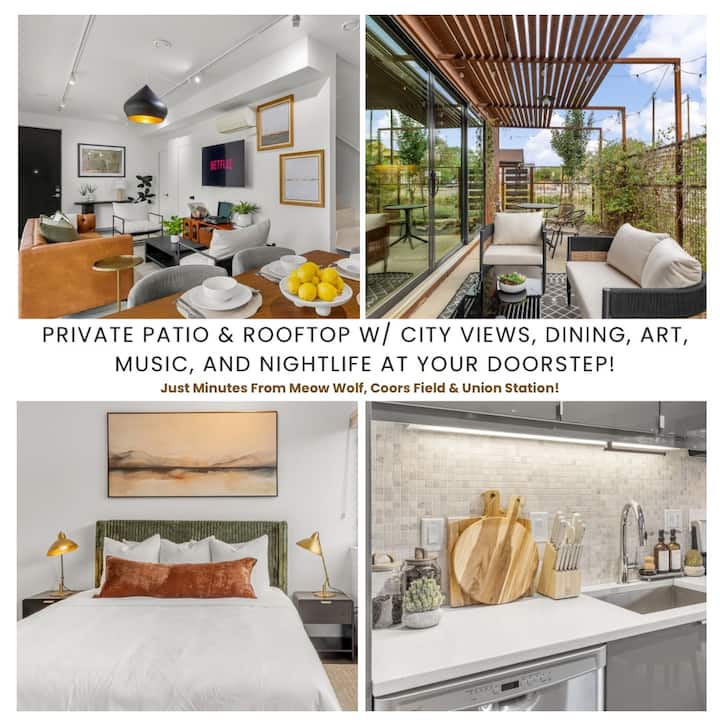 Modern Rino Home | Private Rooftop & Patio - Denver, CO