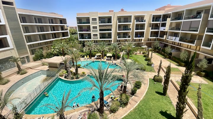 Luxury Pastel Suite With Balcony & Pool - Marrakesh