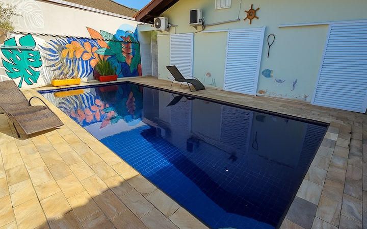 Casa Em Condomínio | Piscina | Churrasqueira - Guarujá