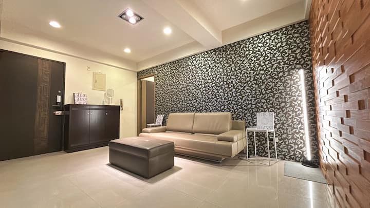 *住3天免費接機*寄放行李*優雅美房/3房2衛浴/8位人 |優惠/市中心/臨江夜市近|7-11便利店 - Taipei