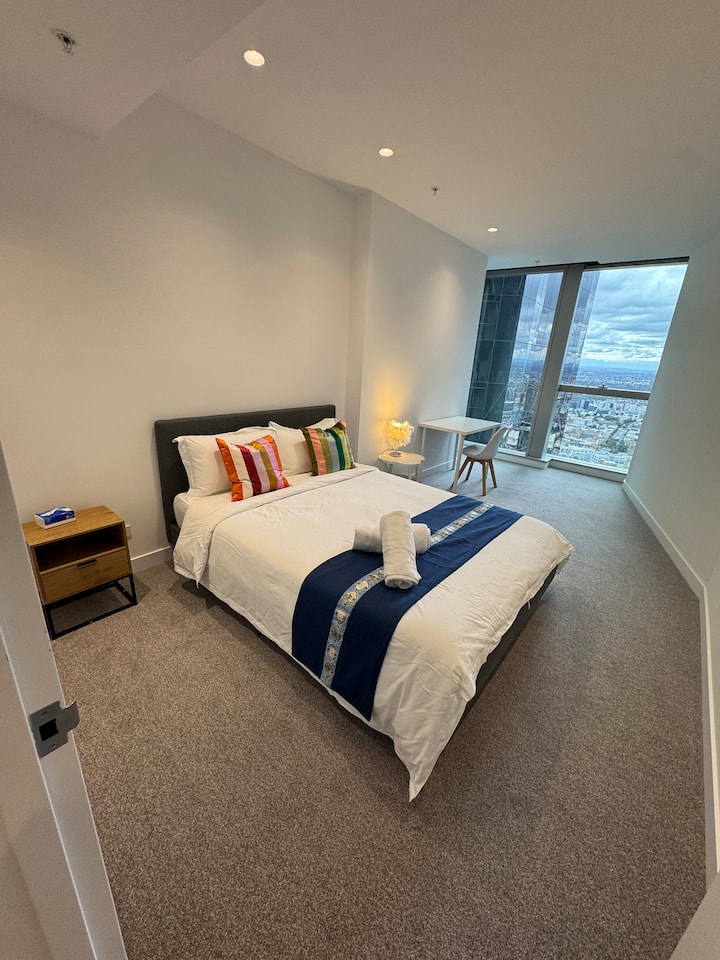 墨尔本Wsp A栋 54楼、高层美景。大卧室1b1b - St Kilda
