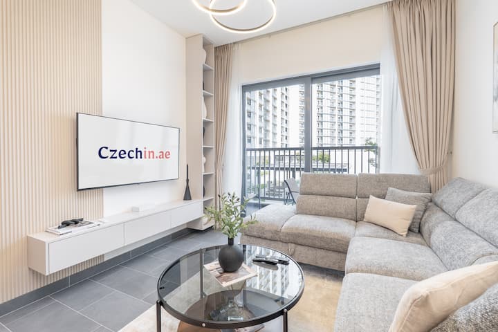Modern 1bhk | Bunk Beds + Sofa Bed | By Czechin - دبي