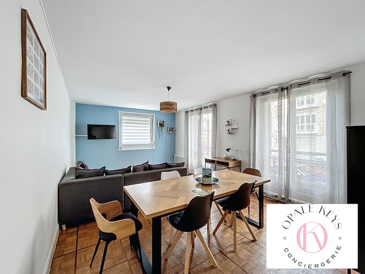 Le Familial – Appt Spacieux 3ch Proche Mer - ibis Styles Calais Centre