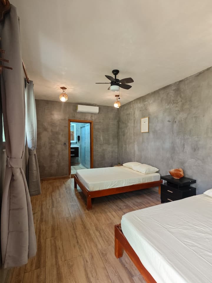 Habitacion Privada Con 2 Camas Matrimoniales - Holbox