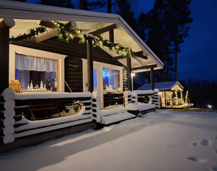 Hiekkavilla; Kotoisa Mökki Järven Rannalla - Kivijärvi