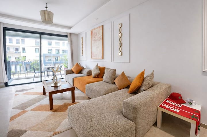 2br Luxueux Et Moderne 1 Minutes Du Grand Stade - Rabat