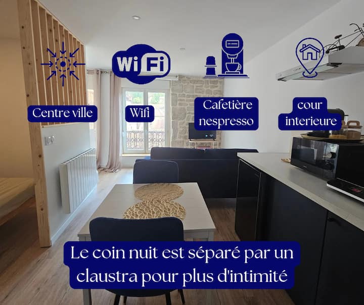 L'élégant -Studio Raffiné & Paisible Au Centre V. - Poligny