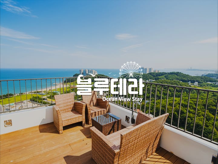 2.7 해돋이 오션뷰 · 해변도보7분 감성숙소 | 블루테라 펜트하우스Vvip R2 - Sokcho