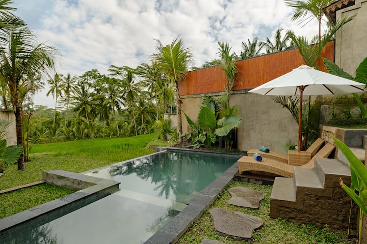 Serene Wooden Private Pool Villa W/rice Field View - Indonesia