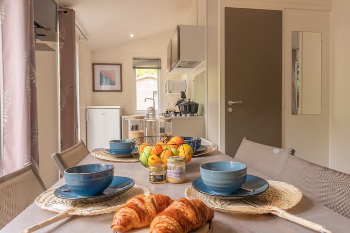 Mobil-home Spacieux 2 Chambres + Clim + Piscine - Tarascon