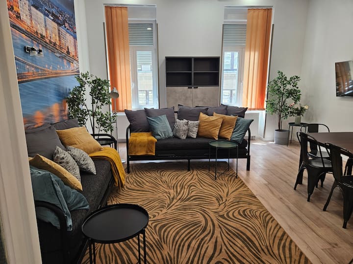 The Other Side -Spacious Central 2br + 2ba W/ Ac - Boedapest
