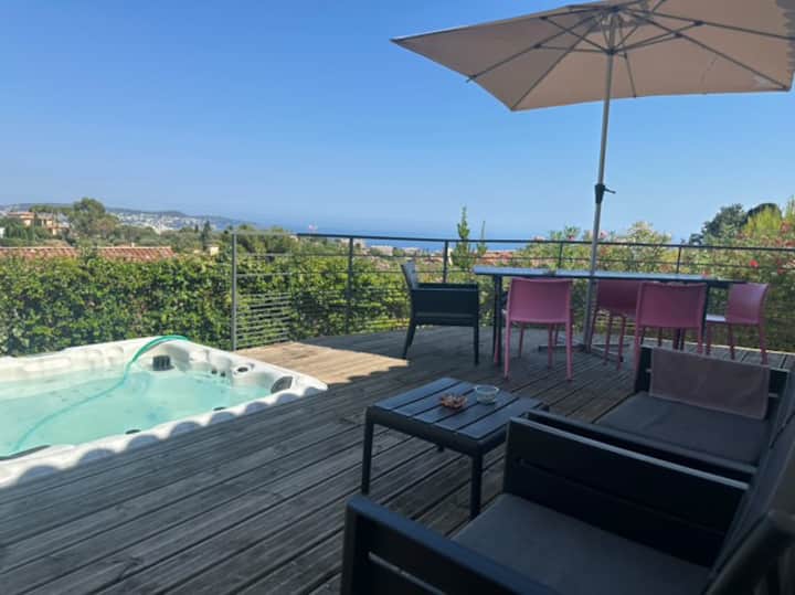 Appartement - Villa - Vue Mer - 8 Pax - Jacuzzi - Nice