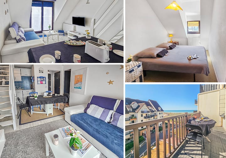 Duplex Vue Mer, Balcon, Parking Privé - Cabourg