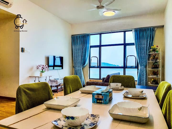 8 Pax | Seaview Sunrise Family Suite |5 Min To Sea - Kuantan