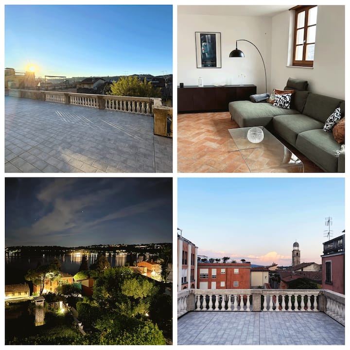 Charming Rooftop Apartment On The Lake Promenade - Salò