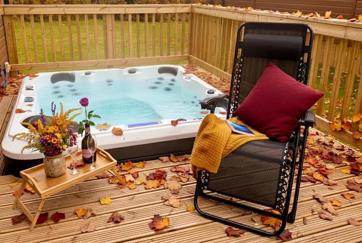 Autumn Hot Tub Lodge - Fishing - 莫爾頓