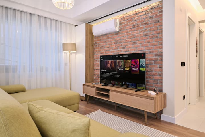 (2) Perculus, 1br, Huge Terrace, Modern Flat. - Ataşehir