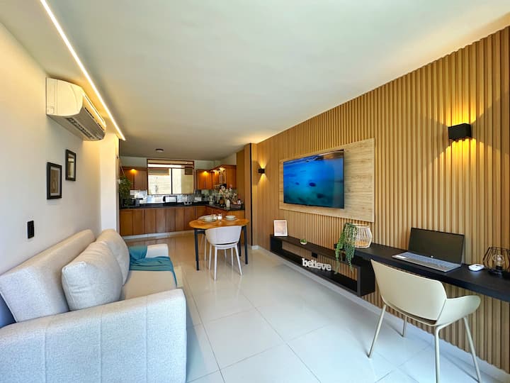 Apto Acogedor 3h Moderno |8 Pers, 15 Min Provenza - Medellín