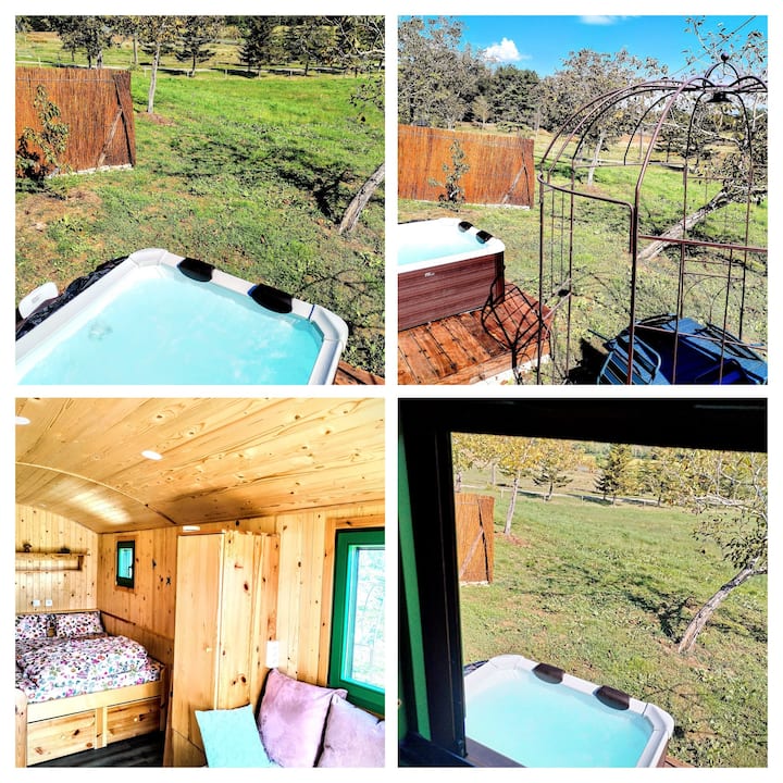 Terra Bulle Hébergement - Roulotte Climatisée Spa - Villeneuve-sur-Lot