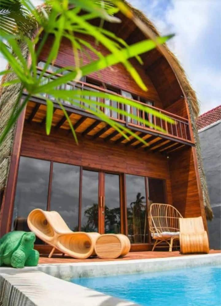 Bungalow With Private Pool And Rice Field View - Ubud