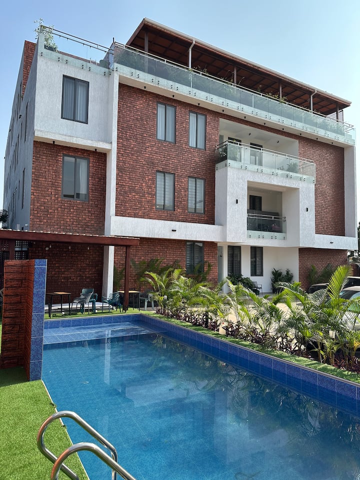 Modern 1br W/ Pool, Gym & Kitchen By Airport - Accra