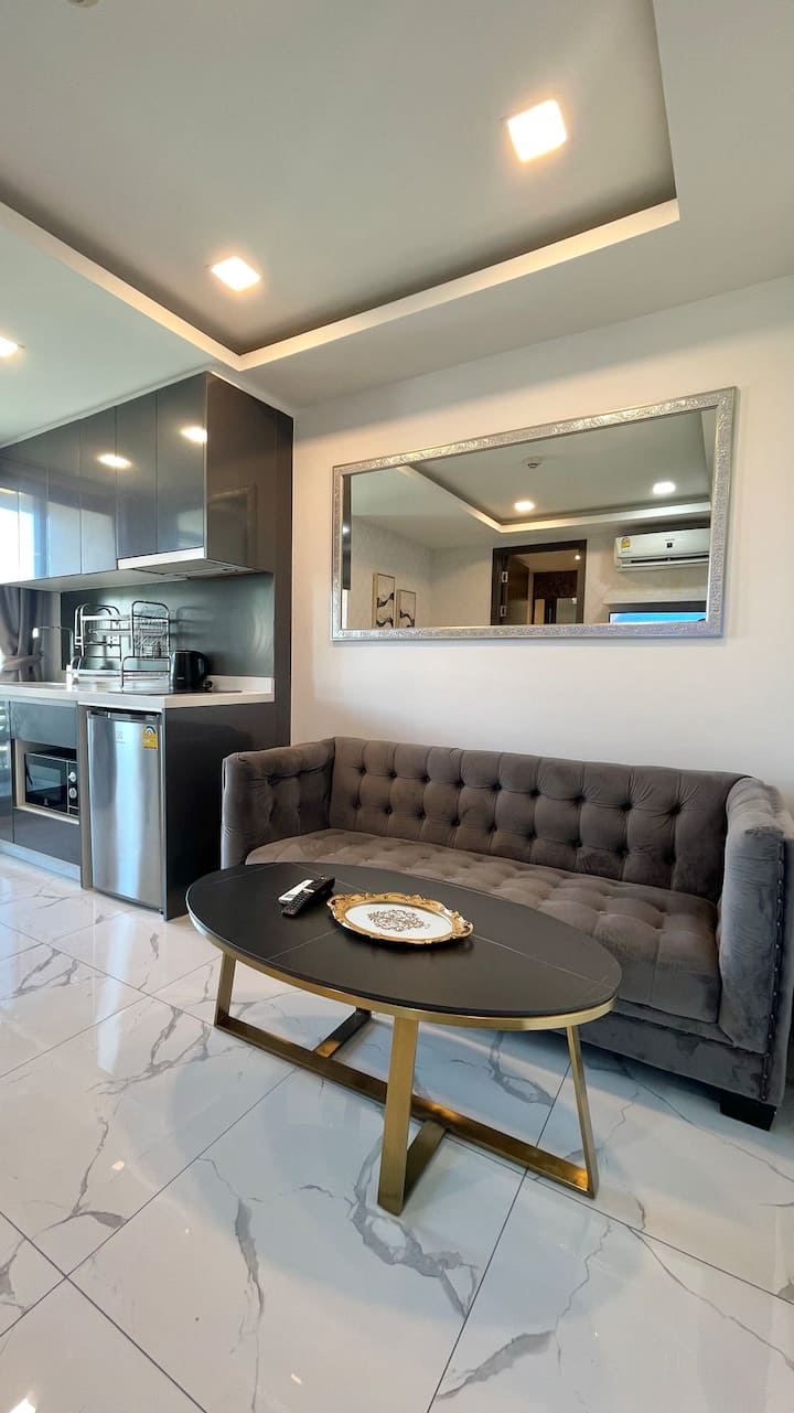 Acs020芭提雅市中心位置，家具家电齐，阿卡新房源，可以做饭，24小时安保 - Pattaya