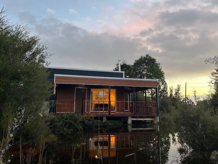 Cabaña Moderna Con Tinaja Privada Y Bosque - 