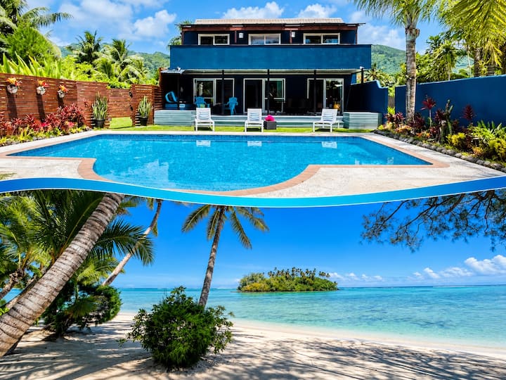 Taakoka Muri Beach Villa: Frente A La Playa Con Su Propia Piscina Con Vista A La Laguna - Cook Islands