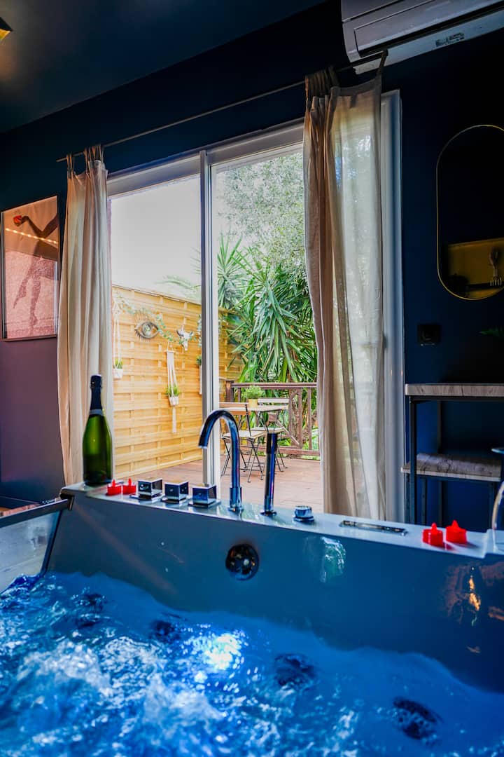 L'instant Suspendu-studio Jacuzzi Terrasse Plages - Saint-Aunès