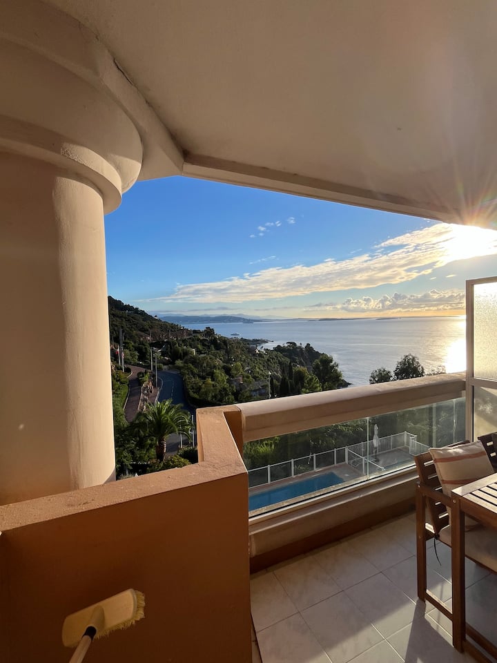 Vue Mer Féérique – Terrasse, Piscine Et Calme - Théoule-sur-Mer
