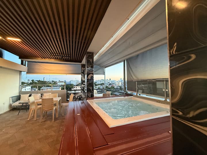Apt Cozy+jaccuzi+ac+tv+kitchen @Santo Domingo Rd - Santo Domingo