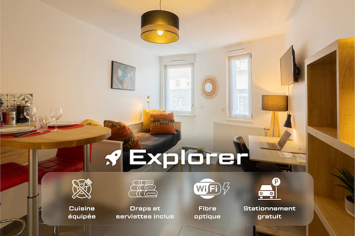 Studio Tout éQuipé - Fibre - Arrivée 24/24 & Café - Troyes