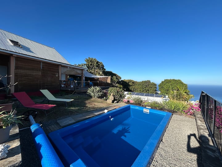 St Leu Meublé Tout Confort Avec Vue Imprenable - Saint-Leu